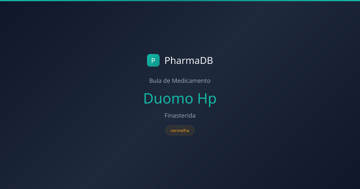 Bula Duomo Hp: Indicações, Posologia e Interações | PharmaDB