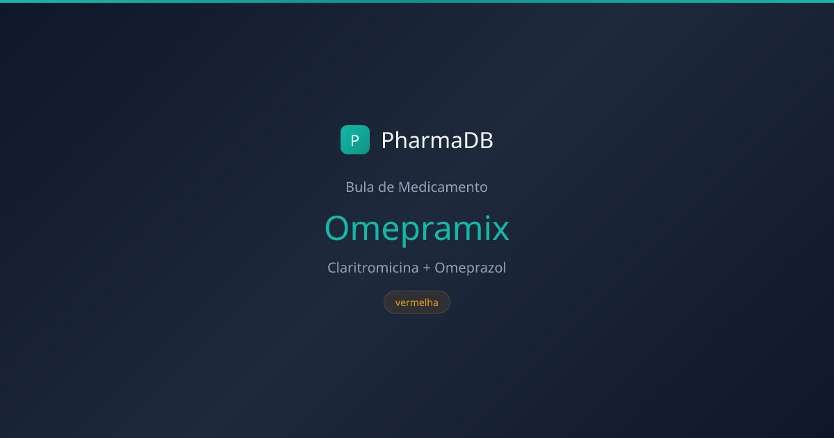 Bula Omepramix: Indicações, Posologia e Interações | PharmaDB