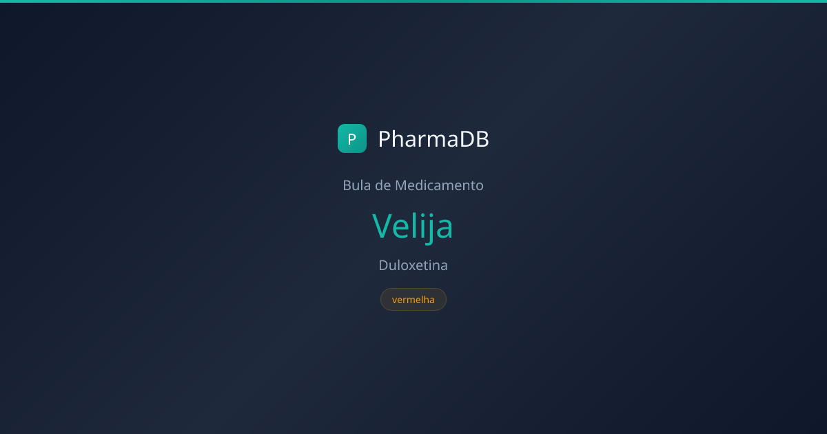 Bula Velija: Indicações, Posologia e Interações | PharmaDB